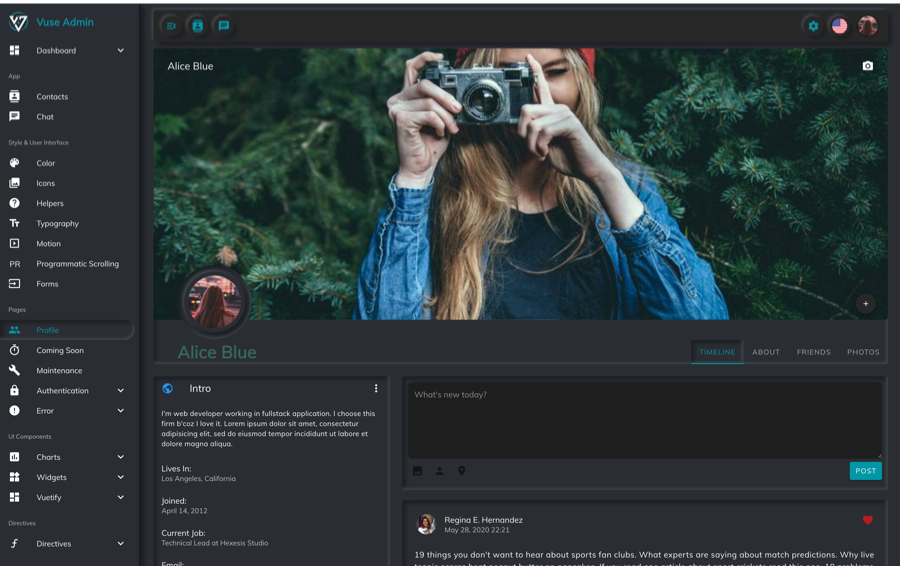 Vuse Vuejs Cli Material Admin By Hexesis Themeforest 9196